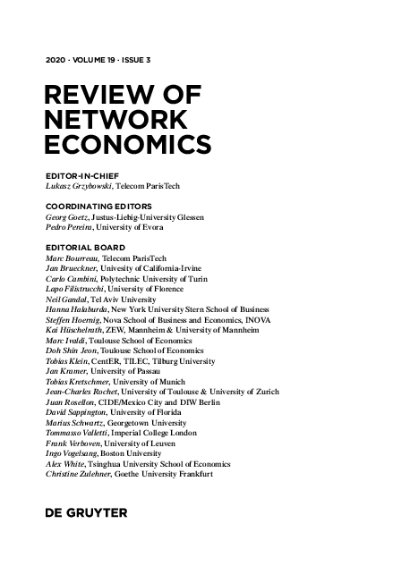 (PDF) Review of Network Economics