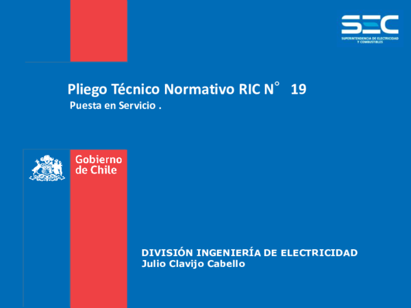 (PDF) Presentación RIC 19 - Puesta en Servicio