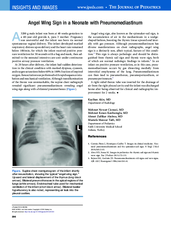 (PDF) Angel Wing Sign in a Neonate with Pneumomediastinum