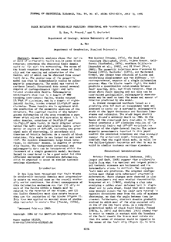 (PDF) Block rotation by strike-slip faulting: Structural and ...