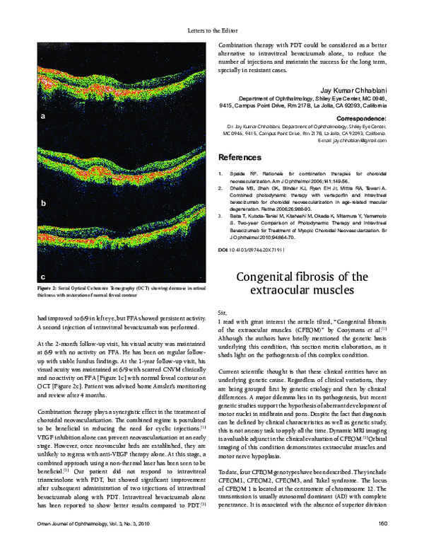 (PDF) Congenital fibrosis of the extraocular muscles
