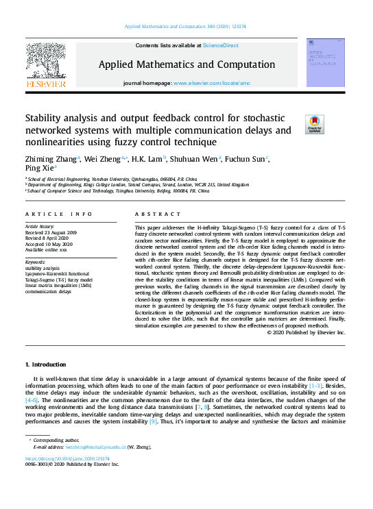 (PDF) Stability analysis and output feedback control for a class of switched nonlinear systems