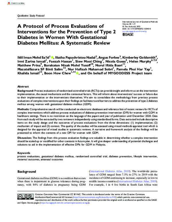 (PDF) A Protocol of Process Evaluations of Interventions for the ...
