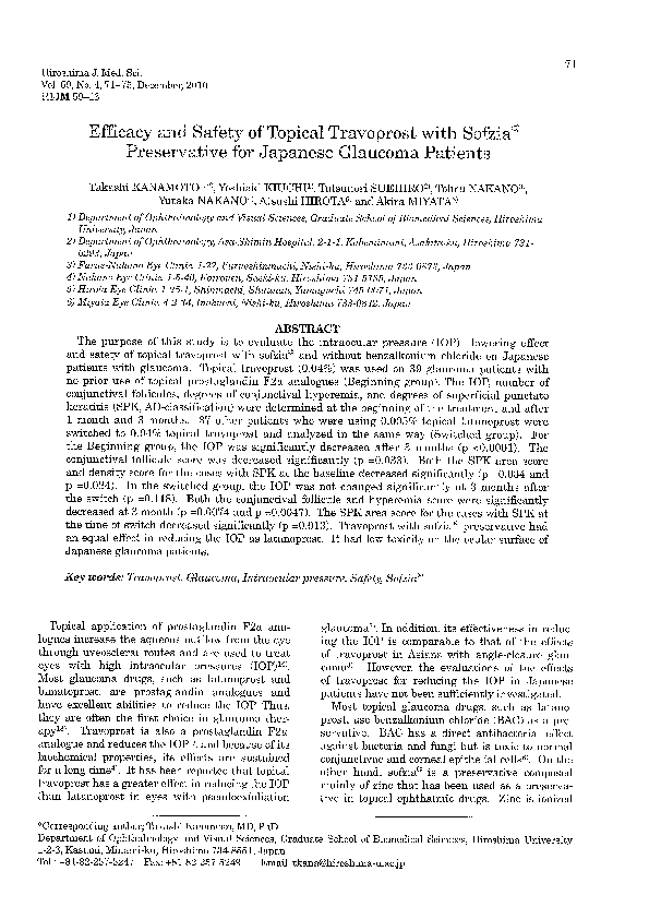 (PDF) Efficacy and safety of topical travoprost with sofzia ...