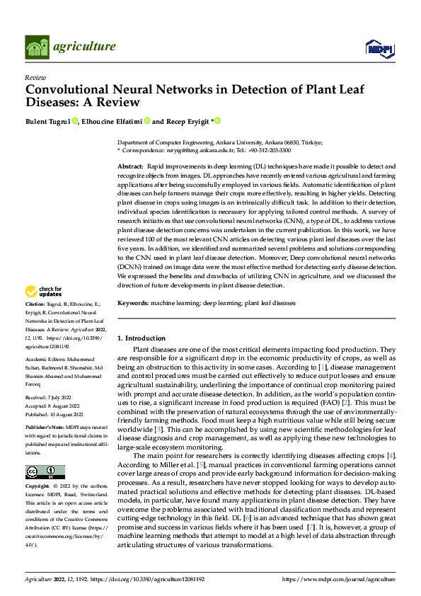 (PDF) Convolutional Neural Networks in Detection of Plant Leaf Diseases ...