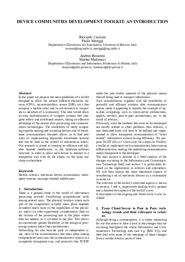 (PDF) Device communities development toolkit: An introduction