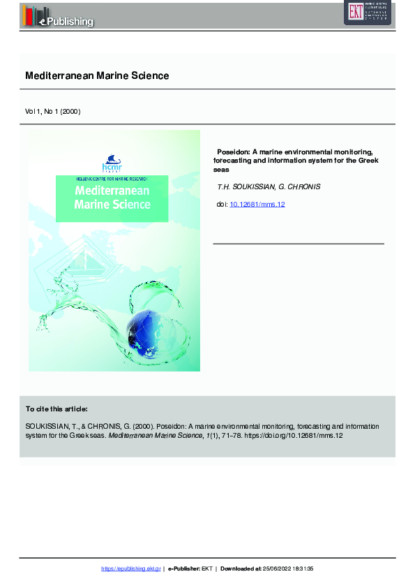 (PDF) Poseidon: A marine environmental monitoring, forecasting and ...