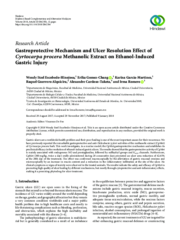 (PDF) {"__content__"=>"Gastroprotective Mechanism and Ulcer Resolution ...