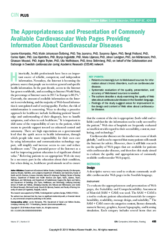 (PDF) The Appropriateness and Presentation of Commonly Available ...