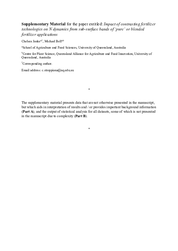 (PDF) Supplementary material to "Impact of contrasting fertilizer ...