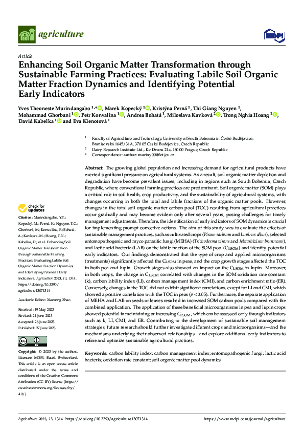 (PDF) Enhancing Soil Organic Matter Transformation through Sustainable Farming Practices ...