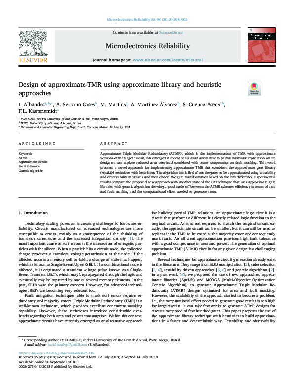 (PDF) Design of approximate-TMR using approximate library and heuristic ...