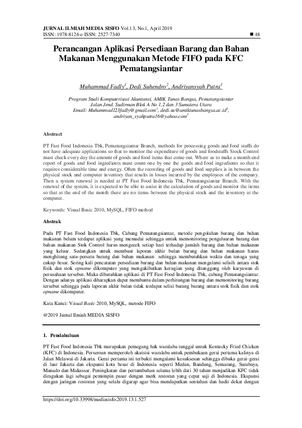 (PDF) Perancangan Aplikasi Persediaan Barang dan Bahan Makanan ...