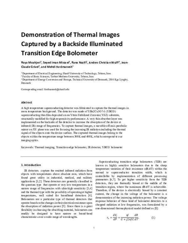 (PDF) Demonstration of Thermal Images Captured by a Backside ...