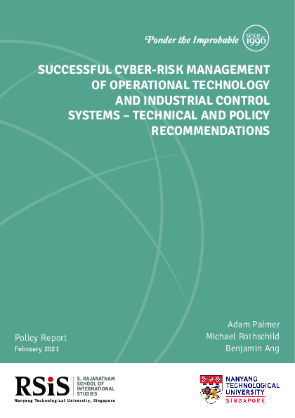 (PDF) Successful Cyber-Risk Management of Operational Technology and ...