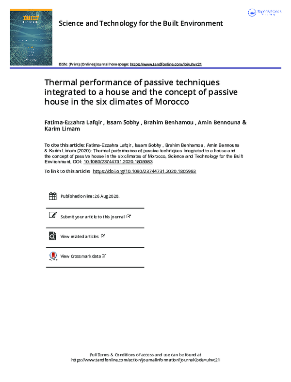 (PDF) Thermal performance of passive techniques integrated to a house ...