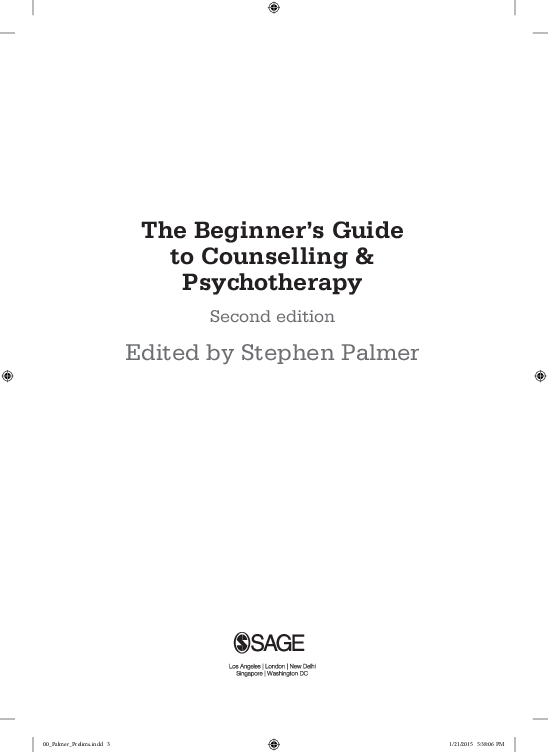 (PDF) The Beginner’s Guide to Counselling & Psychotherapy