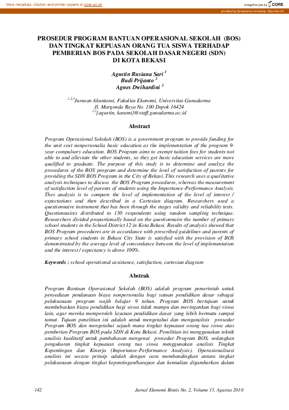 (PDF) Prosedur Program Bantuan Operasional Sekolah (Bos) Dan Tingkat ...