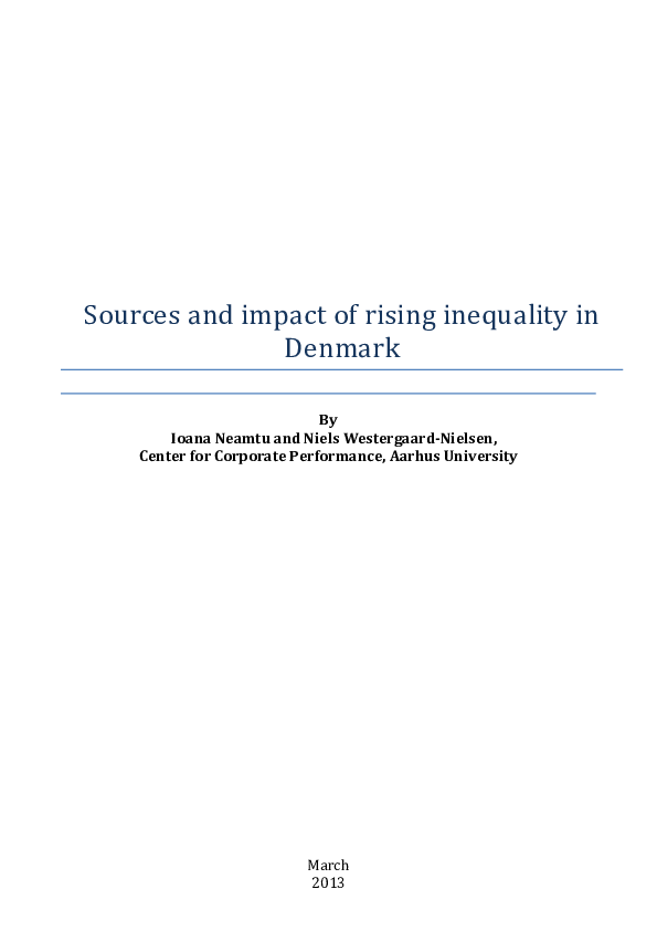 (PDF) Sources and Impact of Rising Inequality in Denmark