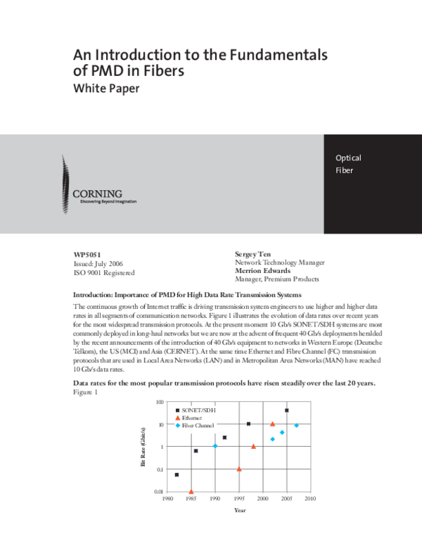 (PDF) An Introduction to the Fundamentals of PMD in Fibers