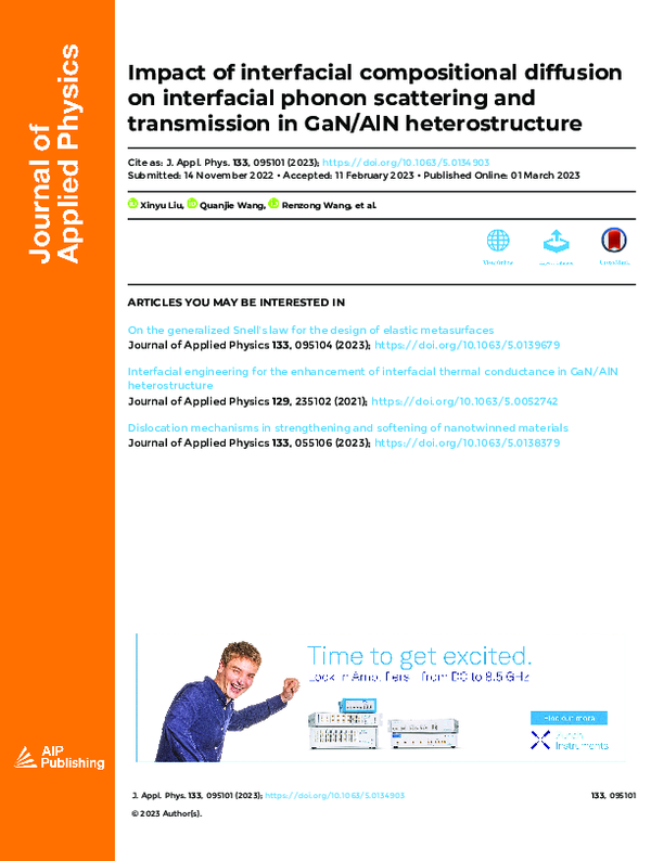 (PDF) Impact of interfacial compositional diffusion on interfacial ...
