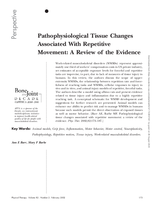 (PDF) Pathophysiological Tissue Changes Associated With Repetitive ...