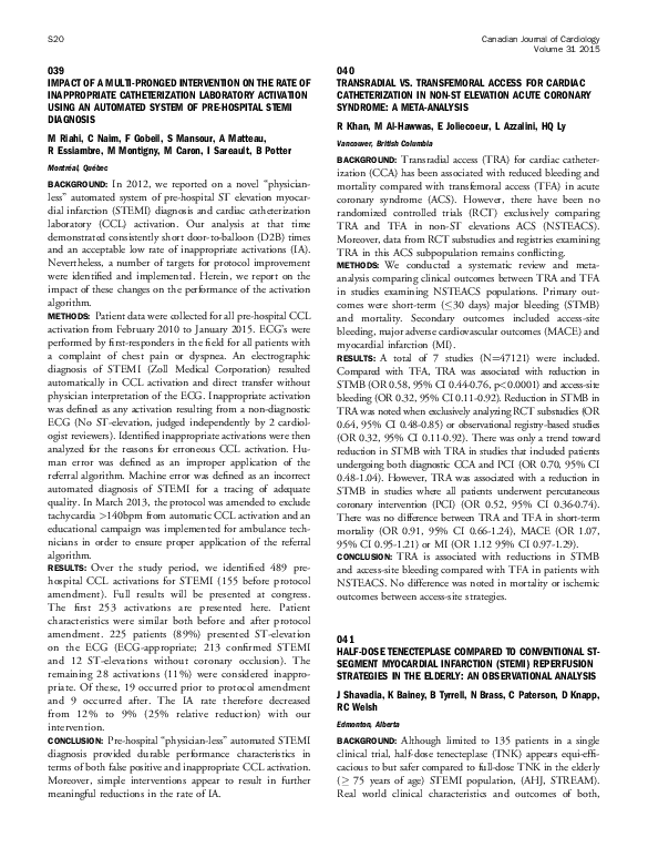 (PDF) Half-Dose Tenecteplase Compared to Conventional ST-Segment ...