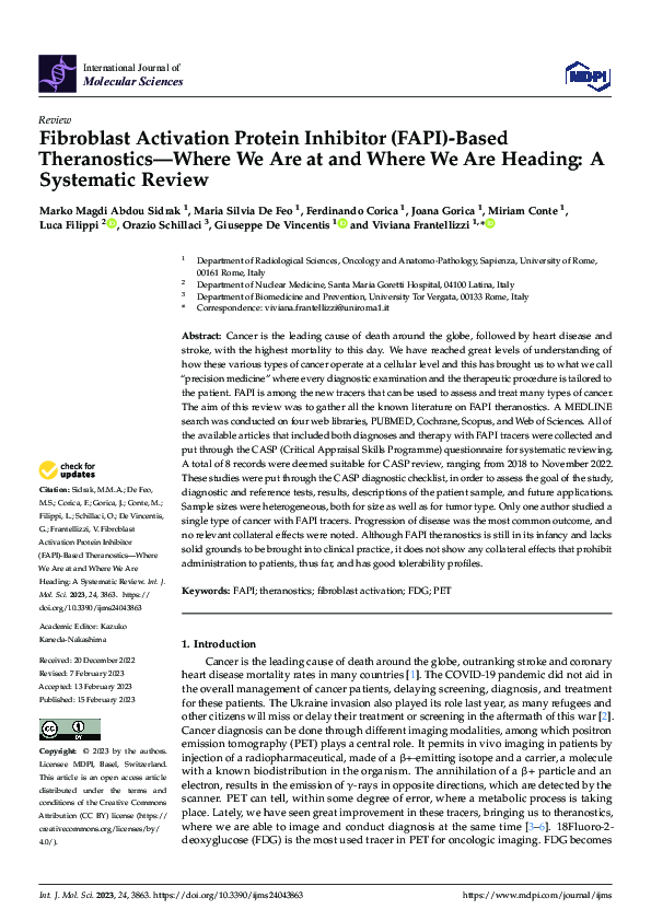 (PDF) Fibroblast Activation Protein Inhibitor (FAPI)-Based Theranostics ...