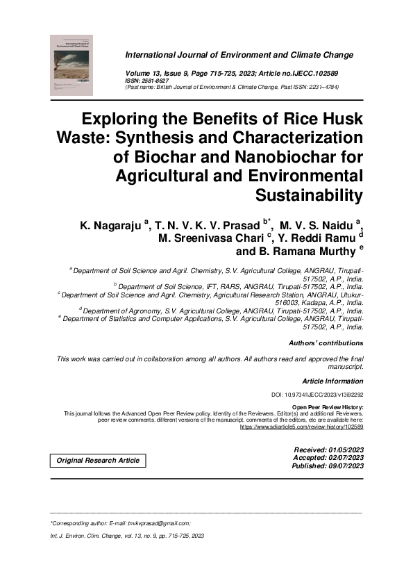 (PDF) Exploring the Benefits of Rice Husk Waste: Synthesis and ...
