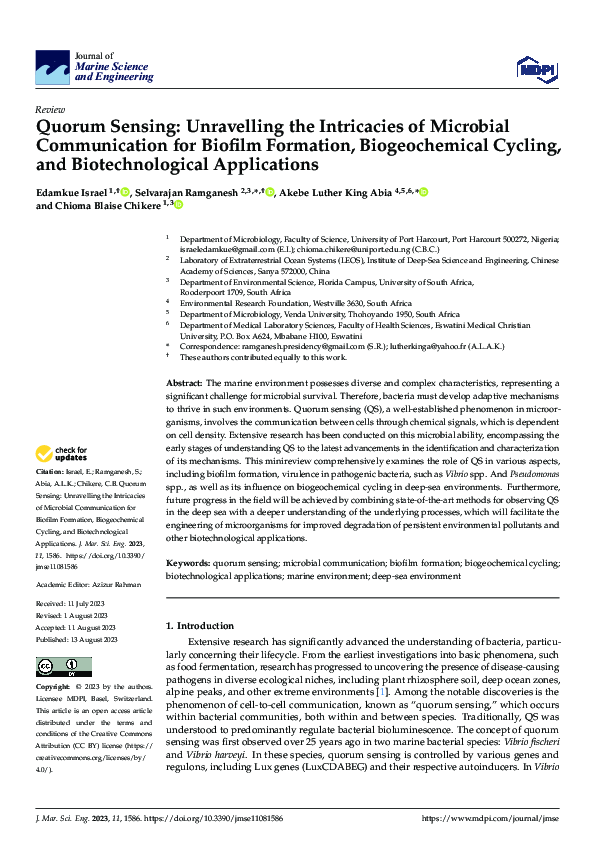 (PDF) Quorum Sensing: Unravelling the Intricacies of Microbial ...