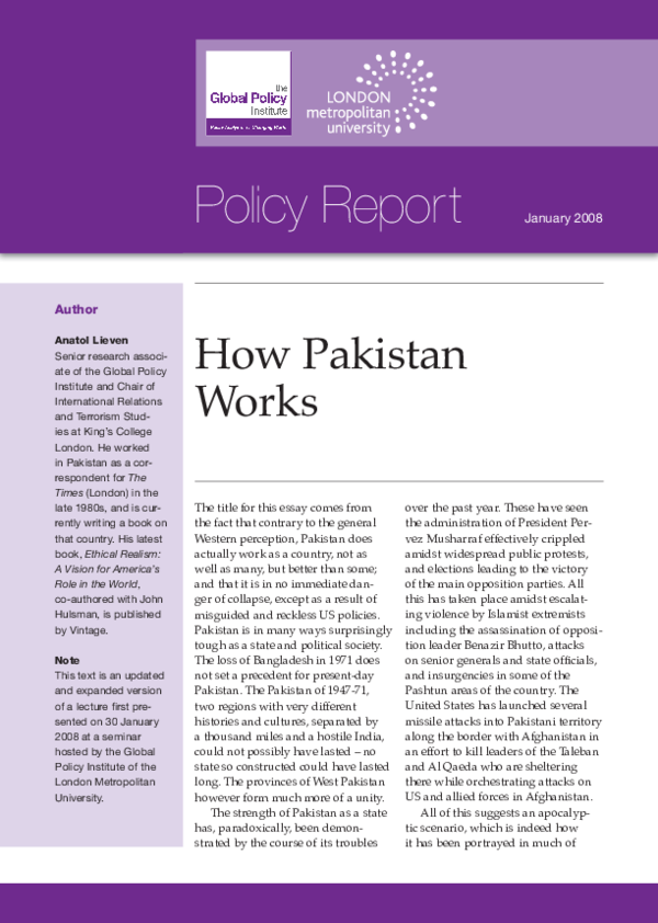 (PDF) How Pakistan Works