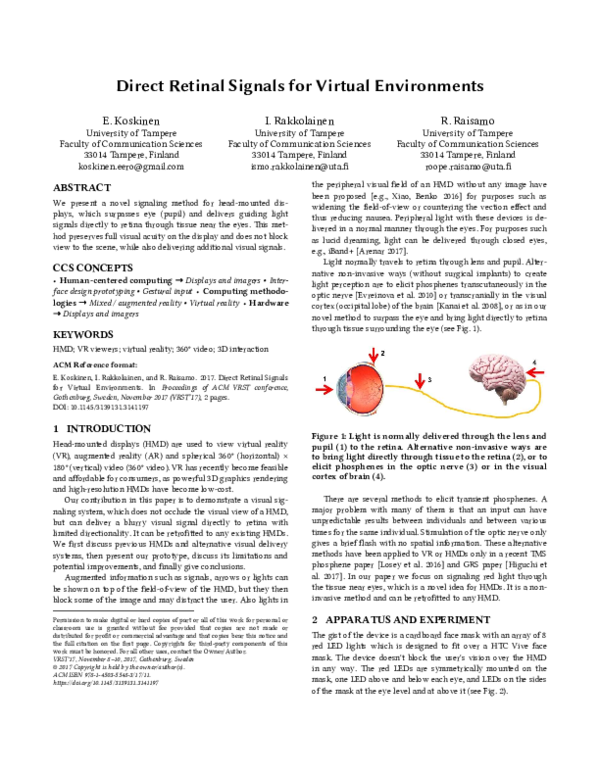 (PDF) Direct retinal signals for virtual environments