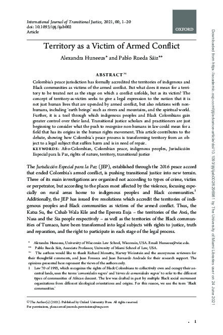 (PDF) Territory as a Victim of Armed Conflict