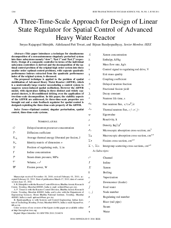 (PDF) A Three-Time-Scale Approach for Design of Linear State Regulator ...