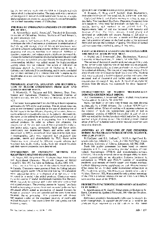 (PDF) Characteristics of Washed Mechanically Deboned Chicken Meat (MDCM)