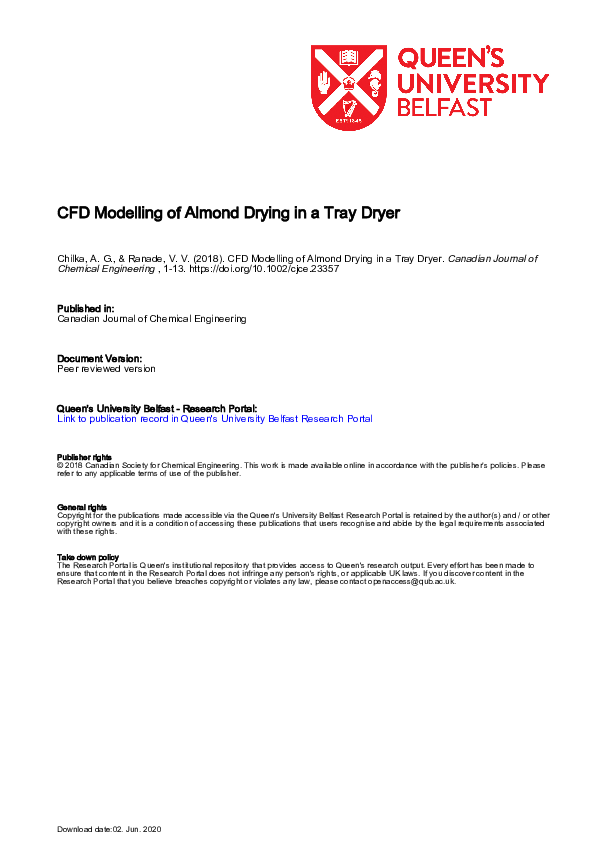 (PDF) The CFD Simulation of Tray Dryer Design for Kenaf Core Drying