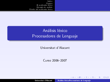 (PDF) Análisis léxico (1/2)