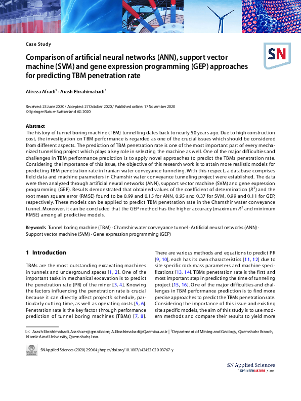 (PDF) Comparison of artificial neural networks (ANN), support vector machine (SVM) and gene ...