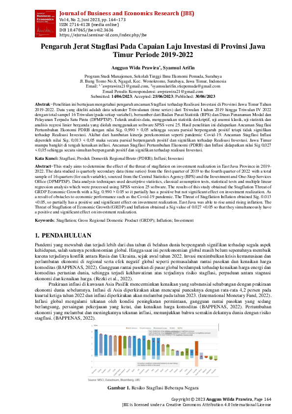 (PDF) Pengaruh Jerat Stagflasi Pada Capaian Laju Investasi di Provinsi ...