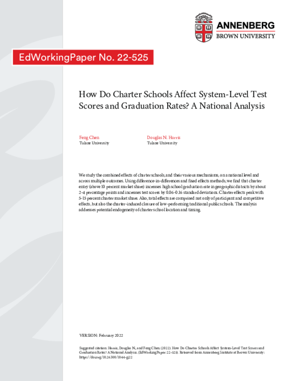 (PDF) How Do Charter Schools Affect System-Level Test Scores and ...