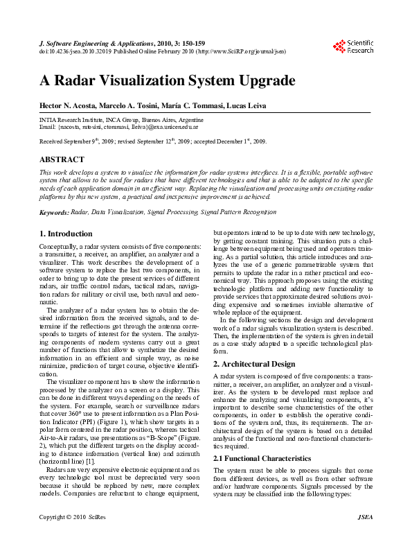 (PDF) A Radar Visualization System Upgrade