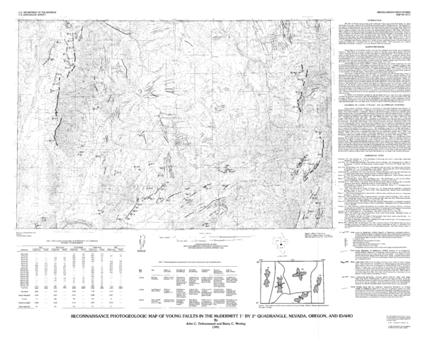 (PDF) Reconnaissance photogeologic map of young faults in the McDermitt ...