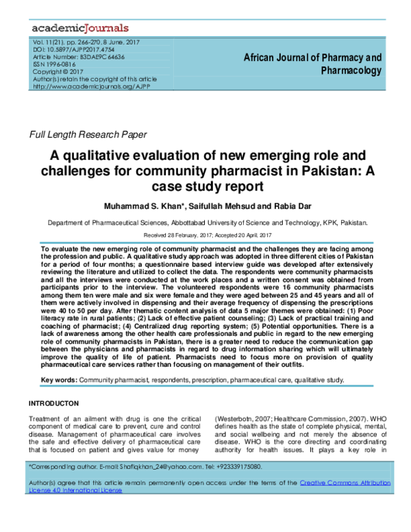 (PDF) A qualitative evaluation of new emerging role and challenges for ...