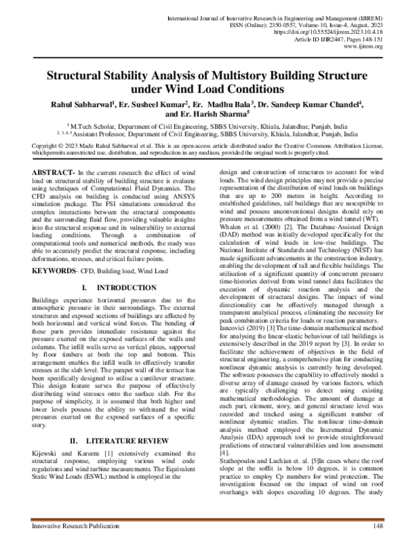 (PDF) Structural Stability Analysis of Multistory Building Structure under Wind Load Conditions