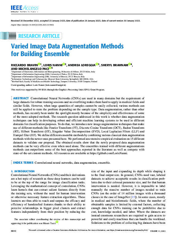 (PDF) Varied Image Data Augmentation Methods for Building Ensemble | Sheryl Brahnam - Academia.edu