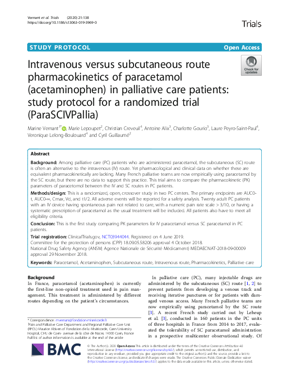 (PDF) Intravenous versus subcutaneous route pharmacokinetics of ...