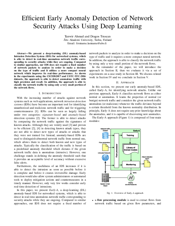 (PDF) Efficient Early Anomaly Detection of Network Security Attacks Using Deep Learning
