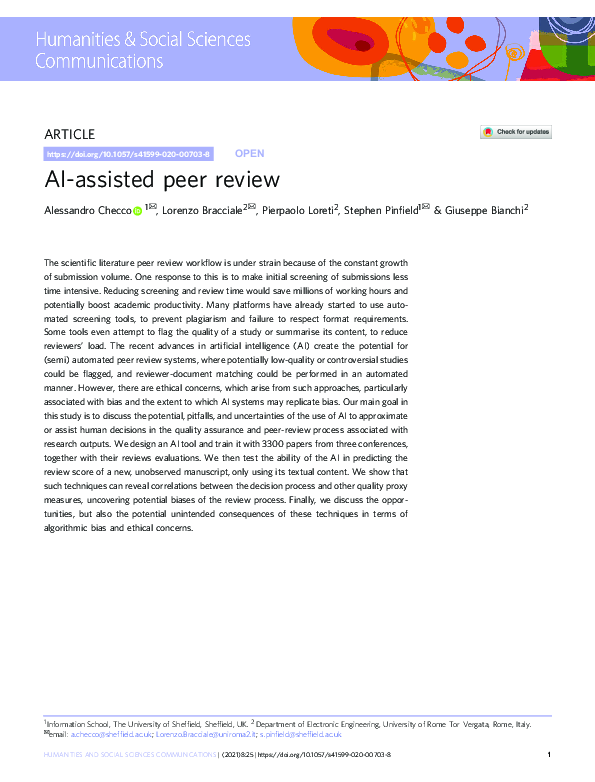 (PDF) AI-assisted peer review