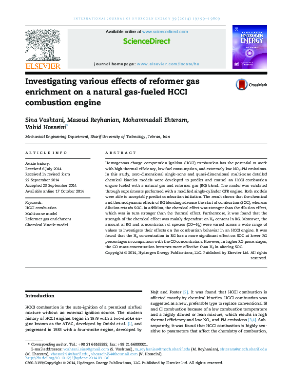 (PDF) Investigating various effects of reformer gas enrichment on a ...