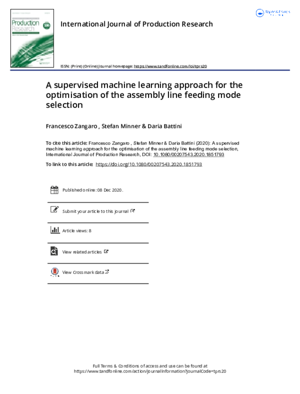 (PDF) Supervised machine-learning approach for the optimal arrangement ...